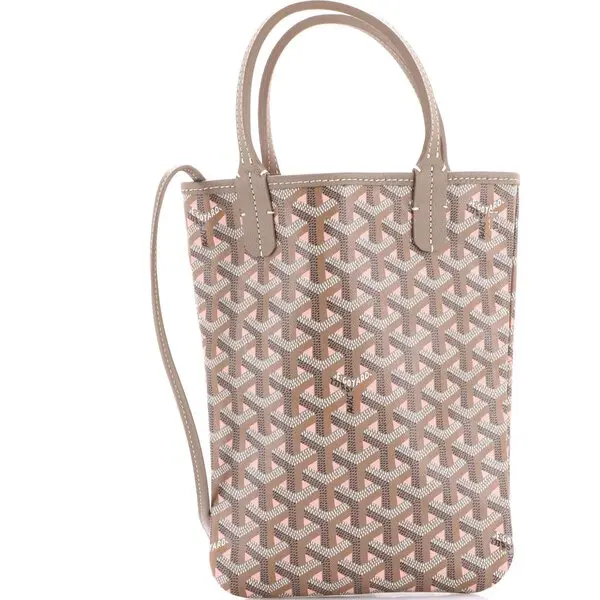 GOYARD Poitiers Tote Claire Voie Coated Canvas Mini - Neutral