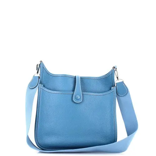 Hermès Evelyne Bag Gen Ii Clemence Pm - Bleu Jean