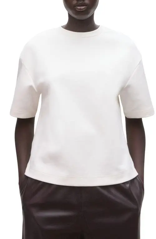 Mango Cotton Blend T-shirt - Off White