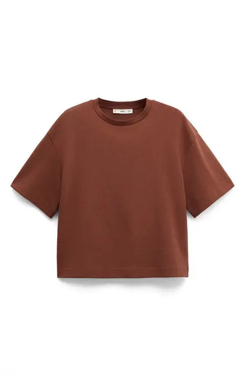 Mango Cotton Blend T-shirt - Russet