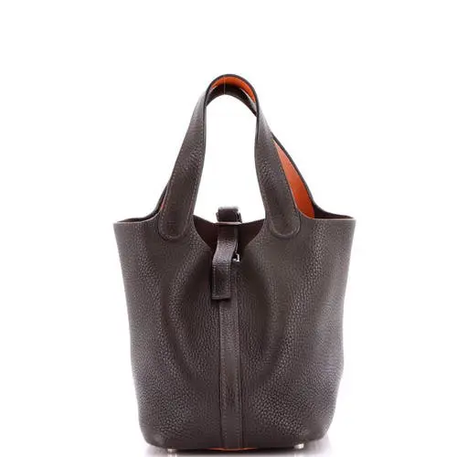 Hermès Eclat Picotin Lock Bag Clemence Pm - Brown