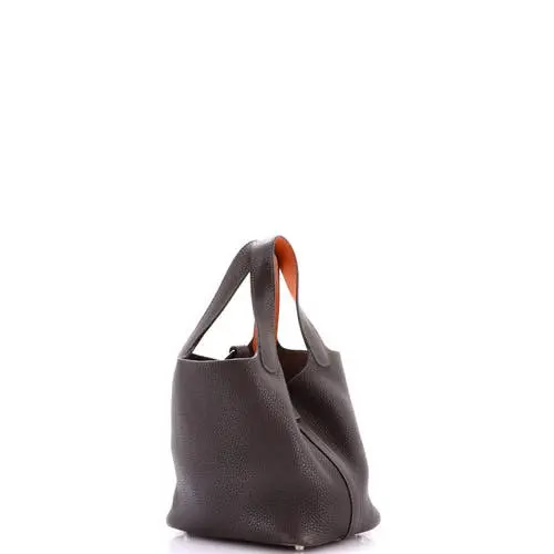 Hermès Eclat Picotin Lock Bag Clemence Pm - Brown