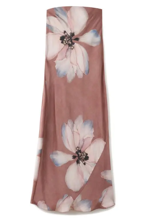 Mango Floral Open Back Maxi Dress