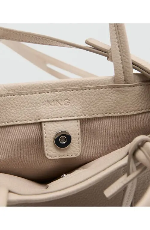 Mango Mini Faux Leather Tote