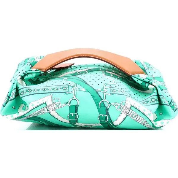 HERMES Balusoie Printed Bag - Vert Comics