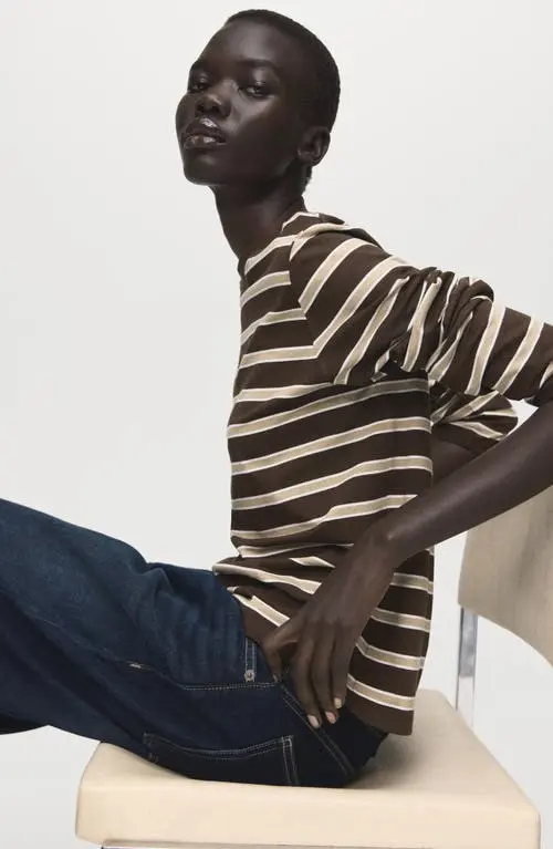Mango Stripe Long-sleeve T-shirt