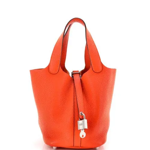 Hermès Picotin Lock Bag Clemence Pm - Feu