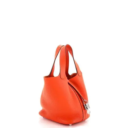 Hermès Picotin Lock Bag Clemence Pm - Feu