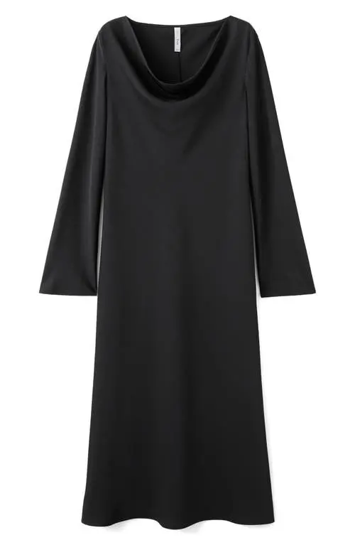 Mango Cowl Neck Long Sleeve Dress