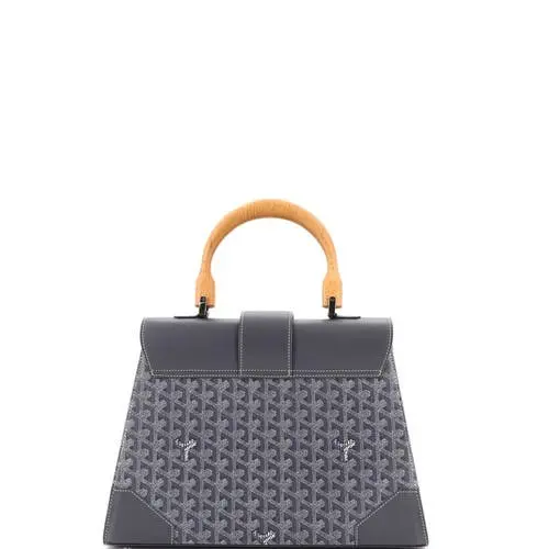 Goyard Saigon Top Handle Bag Coated Canvas With Leather Mm