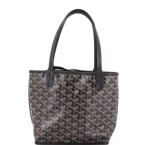 Goyard Anjou Reversible Tote Coated Canvas Mini - Black