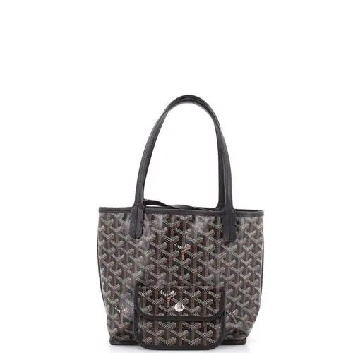Goyard Anjou Reversible Tote Coated Canvas Mini - Black
