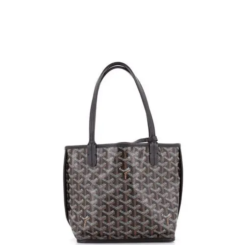 Goyard Anjou Reversible Tote Coated Canvas Mini - Black