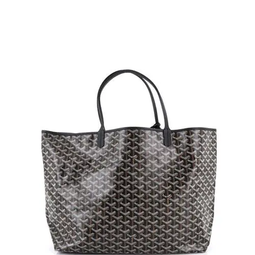 Goyard Saint Louis Gm Tote Coated Canvas - Black