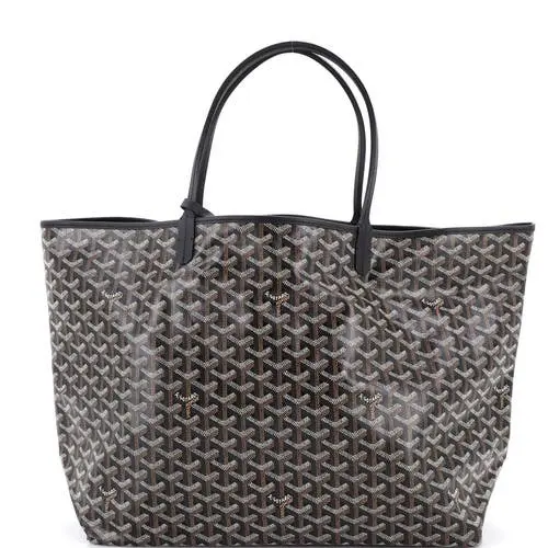 Goyard Saint Louis Tote Coated Canvas Gm - Black