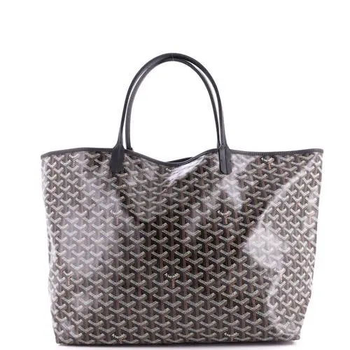 Goyard Saint Louis Tote Coated Canvas Gm - Black