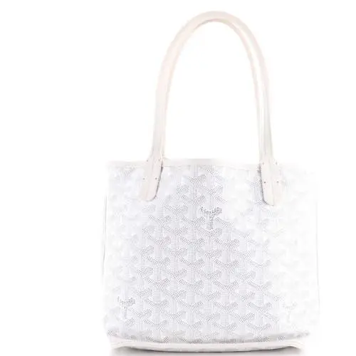 Goyard Anjou Reversible Tote Coated Canvas Mini - White