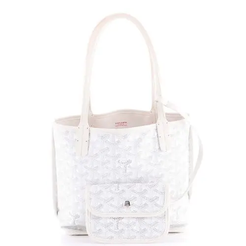 Goyard Anjou Reversible Tote Coated Canvas Mini - White