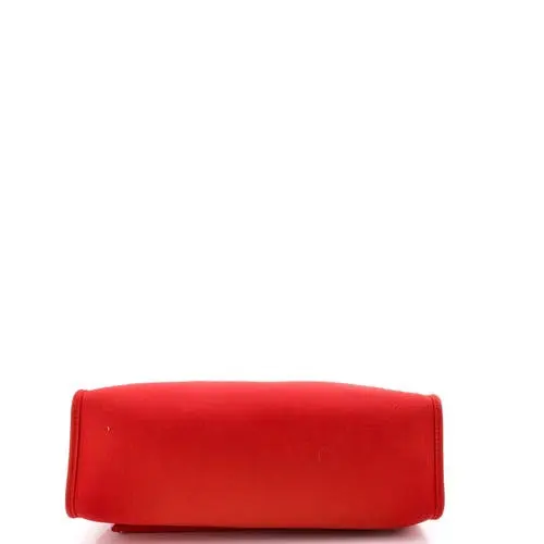 Hermès Herbag Zip Leather And Toile 31 - Rouge Tomate