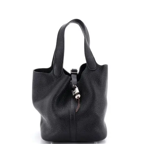 Hermès Picotin Lock Bag Clemence Mm - Black