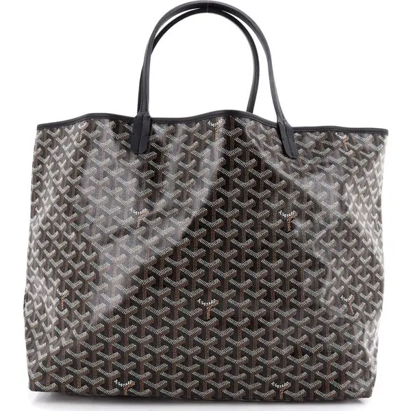 Goyard Saint Louis Tote Coated Canvas Gm - Black