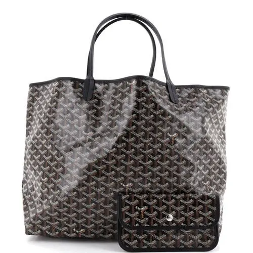Goyard Saint Louis Tote Coated Canvas Gm - Black