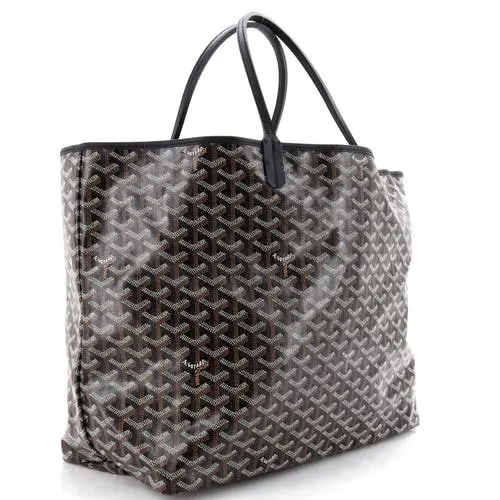 Goyard Saint Louis Tote Coated Canvas Gm - Black