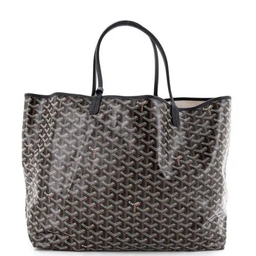 Goyard Saint Louis Tote Coated Canvas Gm - Black