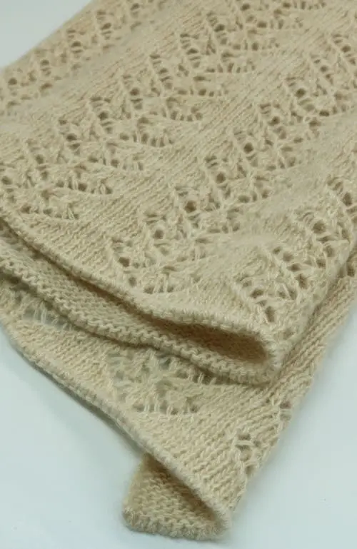 Portolano Cashmere Openwork Wrap - Oatmeal