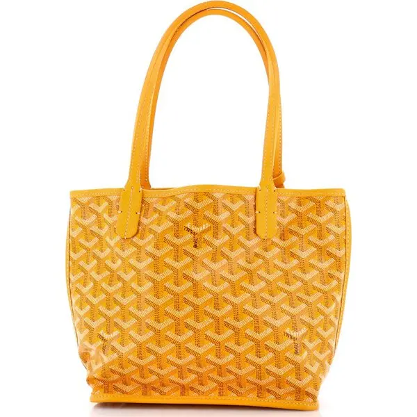 GOYARD Anjou Reversible Mini Tote Coated Canvas - Yellow
