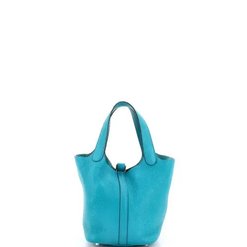 Hermès Picotin Lock Bag Clemence Mm - Blue