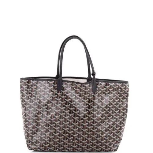 Goyard Saint Louis Tote Coated Canvas Pm - Black