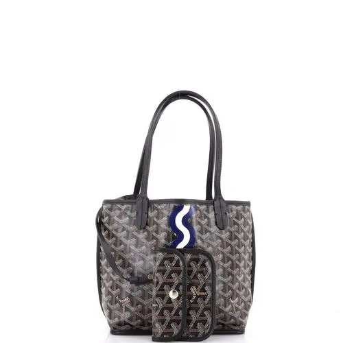 Goyard Anjou Reversible Tote Printed Coated Canvas Mini - Black