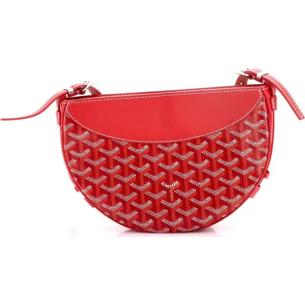 GOYARD Hirondelle Shoulder Bag Coated Canvas And Leather - Red