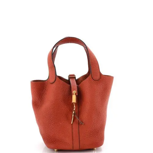 Hermès Picotin Lock Bag Clemence Pm - Brown