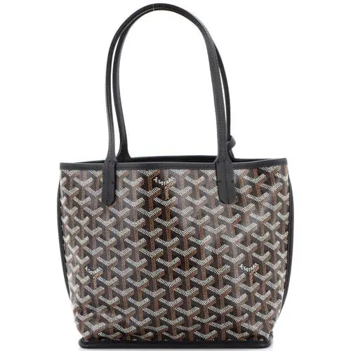 Goyard Anjou Reversible Tote Coated Canvas Mini - Black