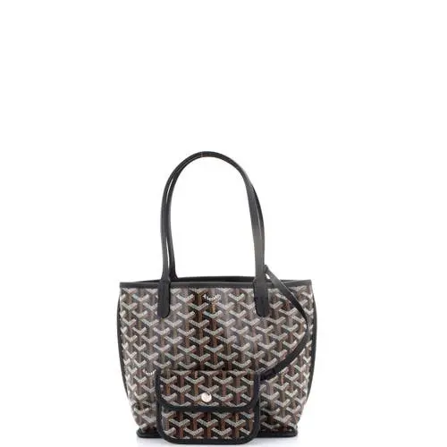 Goyard Anjou Reversible Tote Coated Canvas Mini - Black