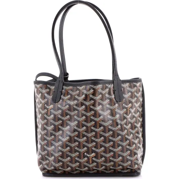 Goyard Anjou Reversible Tote Coated Canvas Mini - Black