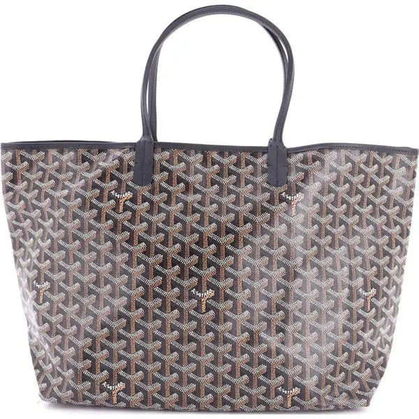 Goyard Saint Louis Tote Coated Canvas Pm - Black