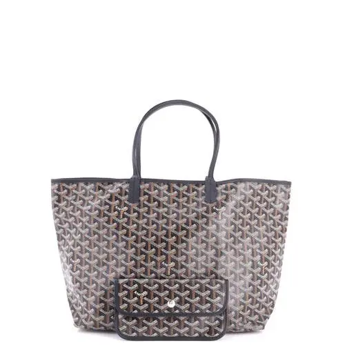 Goyard Saint Louis Tote Coated Canvas Pm - Black