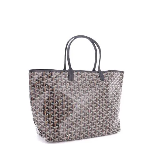 Goyard Saint Louis Tote Coated Canvas Pm - Black