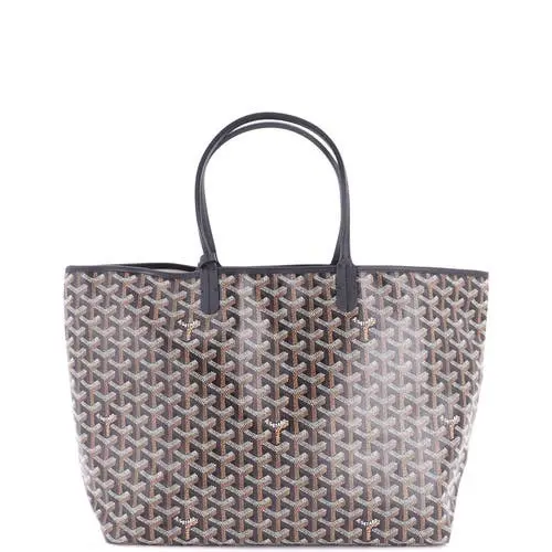 Goyard Saint Louis Tote Coated Canvas Pm - Black