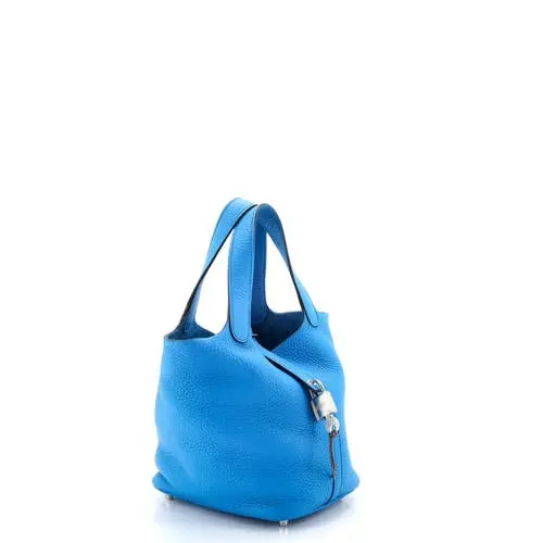 Hermès Picotin Lock Bag Clemence Pm - Blue
