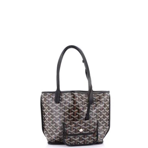 Goyard Anjou Reversible Mini Tote Coated Canvas - Black