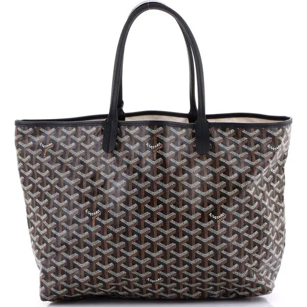 Goyard Saint Louis Tote Coated Canvas Pm - Black