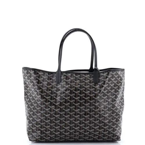 Goyard Saint Louis Pm Tote Coated Canvas - Black