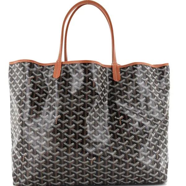 Goyard Saint Louis Gm Tote Coated Canvas - Black