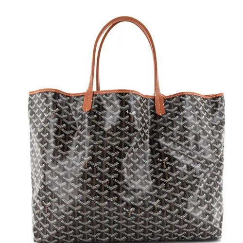 Goyard Saint Louis Gm Tote Coated Canvas - Black
