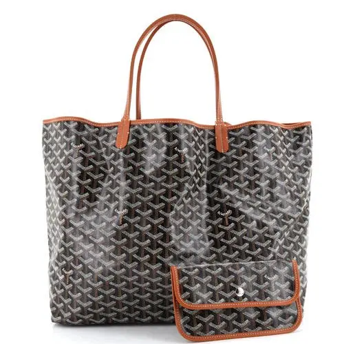 Goyard Saint Louis Tote Coated Canvas Gm - Black