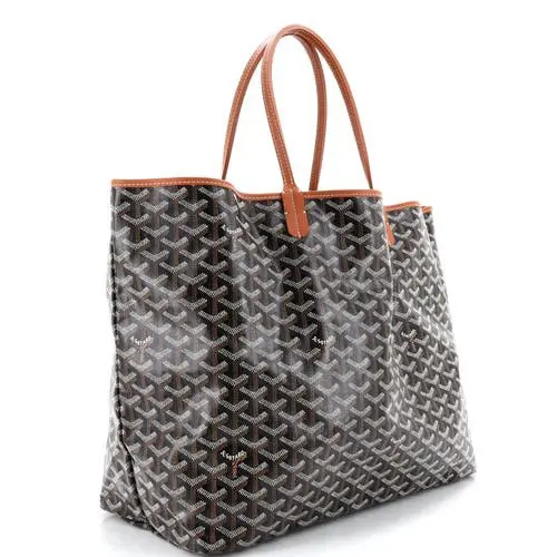 Goyard Saint Louis Tote Coated Canvas Gm - Black